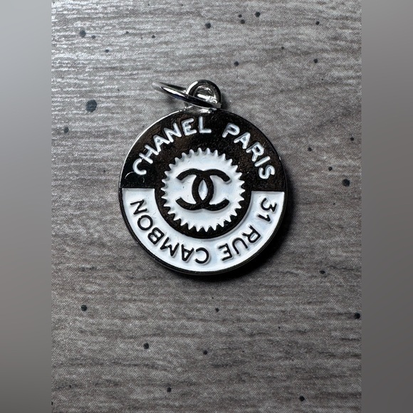 CHANEL | Jewelry | Chanel Silver And White Charm | Poshmark